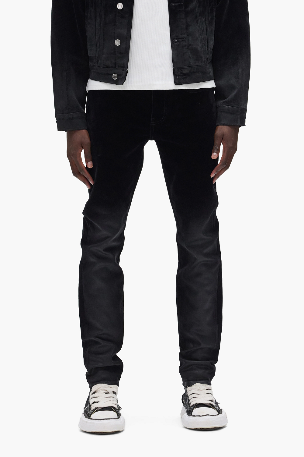 Metro Fusion - PURPLE BRAND P001-SFDB425 SKINNY FLOCK DIPPED JEANS MEN ...
