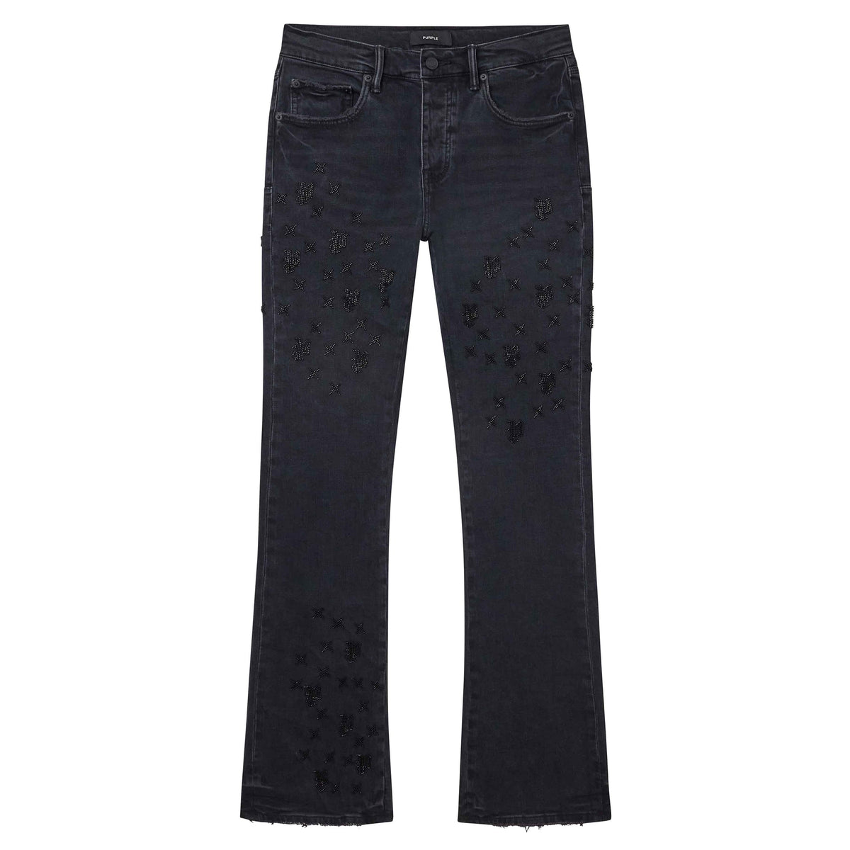 Metro Fusion - Purple Brand P004 Beaded Monogram Jean - Men's Pants