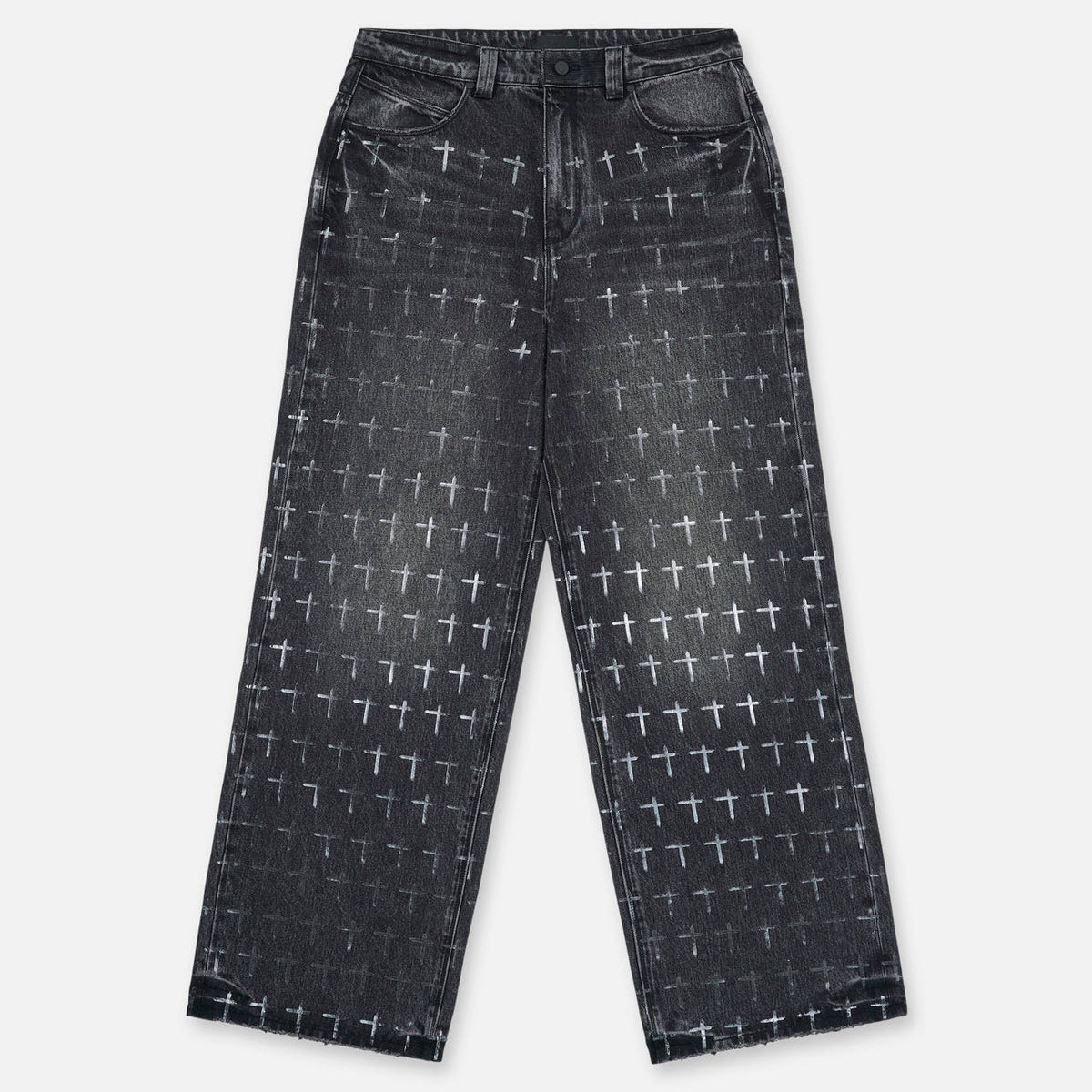 Metro Fusion - RTA Franco Wide Leg Jean | Noir Coated Grey - Men's Pants